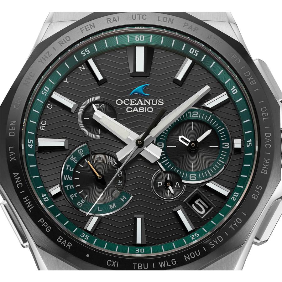 CASIO OCEANUS OCW-T6000A-1AJF カシオ オシアナス Classic Line 腕時計 アナログ ソーラー電波 チタン Bluetooth対応 シルバー ブラック文字 ...