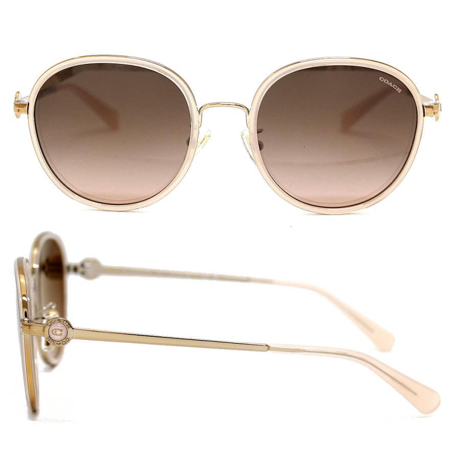 COACH コーチ HC7129 56465M 54 サングラス アイウェア ラウンド ミルキーピンク ブラウン ピンク グラデーションレンズ ...