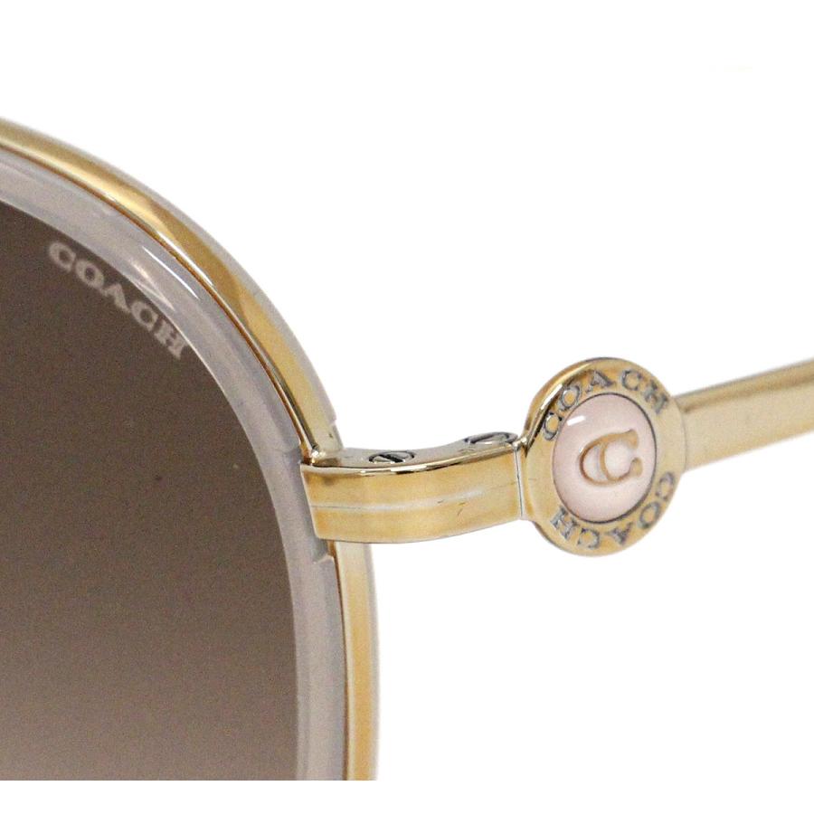 COACH コーチ HC7129 56465M 54 サングラス アイウェア ラウンド ミルキーピンク ブラウン ピンク グラデーションレンズ ...