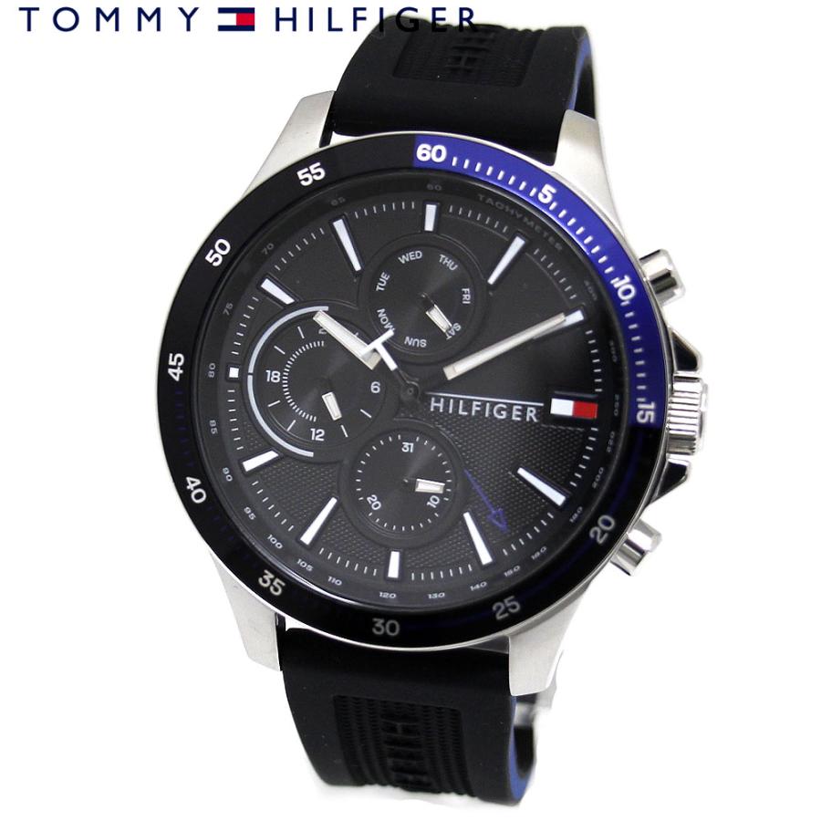 TOMMY HILFIGER トミーヒルフィガー 1791724 メンズ 腕時計 男性用 アナログ クォーツ ブラック プレゼント ギフト ...