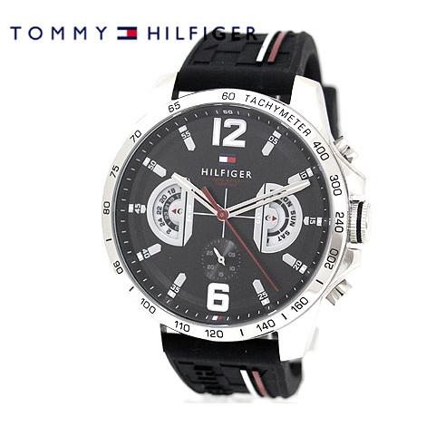 TOMMY HILFIGER トミーヒルフィガー 1791473 メンズ 腕時計 アナログ クォーツ ブラック ラバー 男性 プレゼント ...