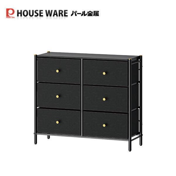 GOLDVEL エレガントチェスト3段ダブルW89 ブラック N-7100 パール金属 家具 インテリア雑貨 日用品 フェイクレザー : p02870 : JショッピングYahoo!店 ...