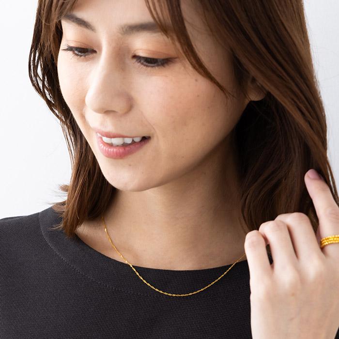 純金 K24 約42cm スクリューチェーン ネックレス シンプルネックレス 24金 純金ネックレス レディース k24ネックレス : J-STUDIO - 通販 - Yahoo!ショッピング