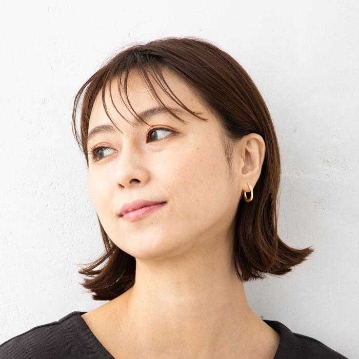 ドロップ フープ 中折れ 開閉式 ピアス K18YG K18 イエローゴールド 18金 約2.7g 左右合計 : J-STUDIO - 通販 - Yahoo!ショッピング