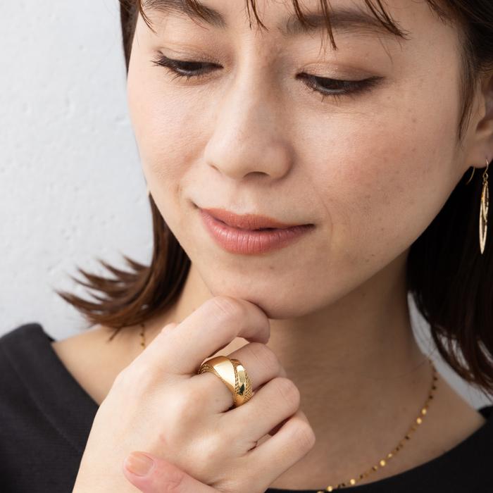 リング K18 YG 透かし 鏡面 ボリューム 18金 イエローゴールド 指輪 網目レディース レース : J-STUDIO - 通販 - Yahoo!ショッピング