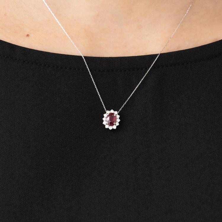 約45cm プラチナ 0.5ct ピジョンブラッド ルビー ペンダント スライドアジャスター 長さ調整可 ネックレス あずきチェーン ダイヤモンド 12石 約0.2ct : J-STUDIO ...