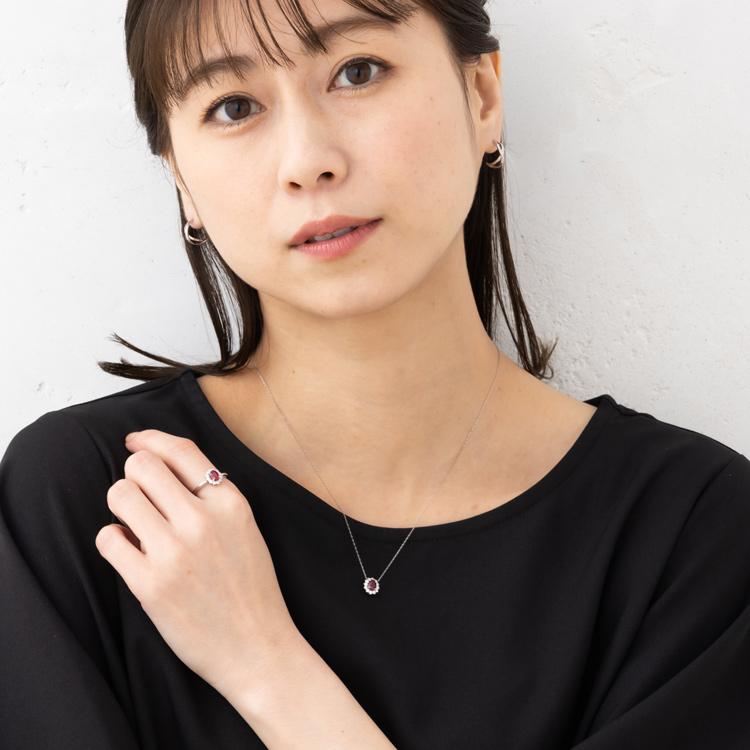 約45cm プラチナ 0.5ct ピジョンブラッド ルビー ペンダント スライドアジャスター 長さ調整可 ネックレス あずきチェーン ダイヤモンド 12石 約0.2ct : J-STUDIO ...