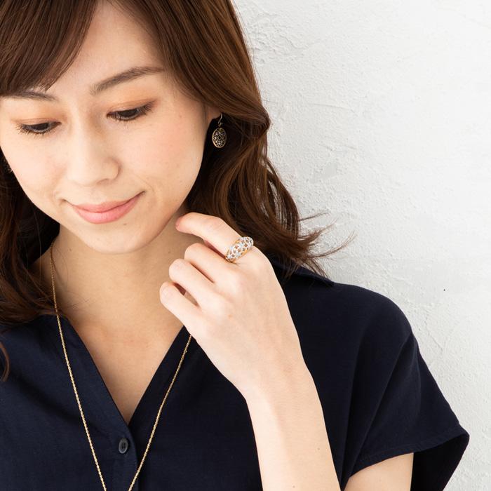 月甲スターダストリング 透かしデザイン K18 YG ゴールド 指輪 レディース k18 : J-STUDIO - 通販 - Yahoo!ショッピング