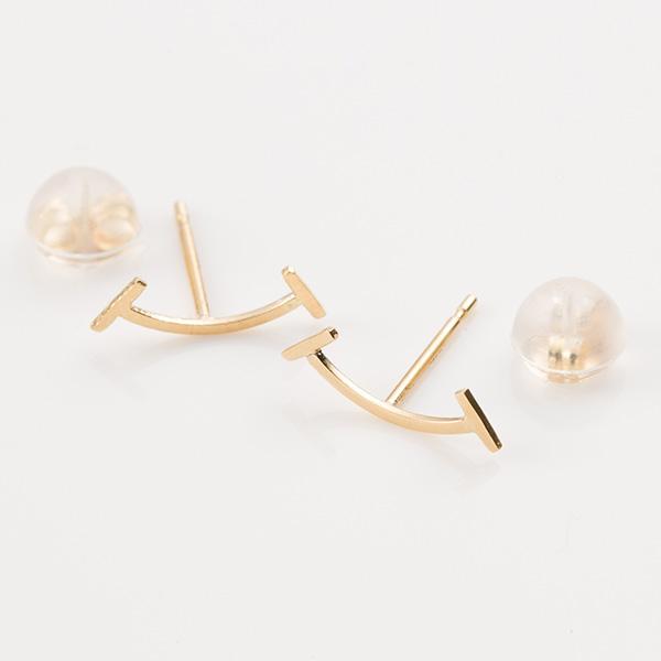 スマイルモチーフピアス スタッドピアス K18/K14WG（イエローゴールド・ホワイトゴールド） :komie10000106:J-STUDIO - 通販 - Yahoo!ショッピング