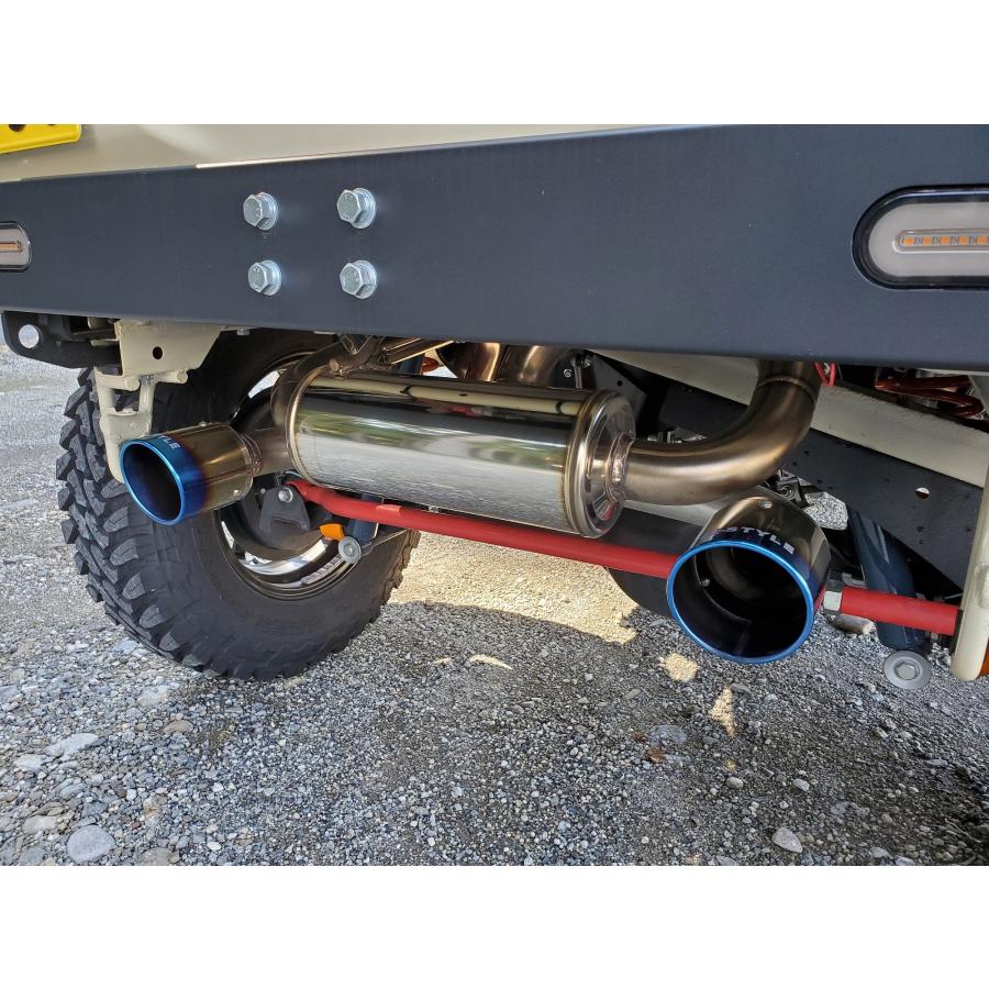 ジムニー JB64W JB74W NatureMaster Supreme Dual オールステンレスマフラー チタンテール 2本出しマフラー 平成28年騒音規制適合 車検対応 :1185 ...