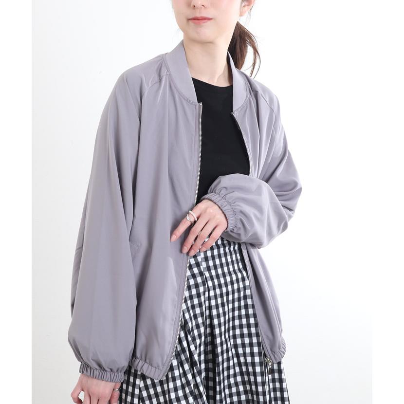 ブルゾン レディース 春 薄手 ノーカラー ジャケット MA-1 カジュアル 羽織り :01-670007591rn:ジャッコランタン ...