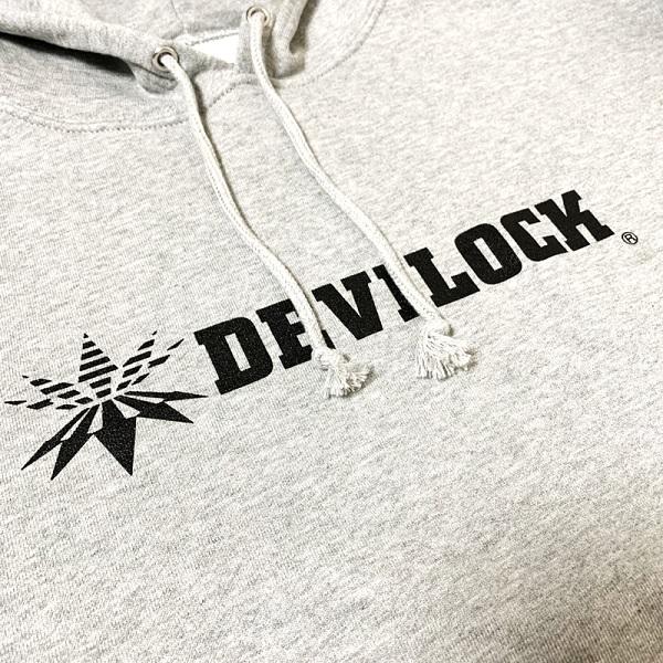 DEVILOCK デビロック「VECTOR LOGO HOODIE」プルオーバーパーカー オーバーサイズ 裏パイルスウェット ミニ裏毛 グレー バックプリント 蛇 ヘビ コブラ ...