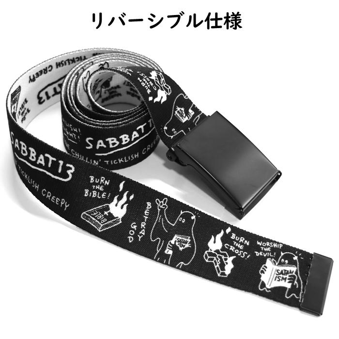 SABBAT13（サバトサーティン） サバトサーティーン サバト13「DEMONOLATER BELT」リバーシブル ガチャベルト GIベルト ...