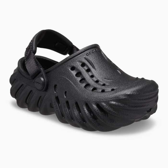 crocs 毎日発送 クロックス サンダル ベビー エコークロッグ CROCS TODDLER ECHO CLOG BLACK 208191 ...