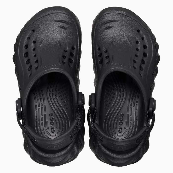crocs 毎日発送 クロックス サンダル ベビー エコークロッグ CROCS TODDLER ECHO CLOG BLACK 208191 ...