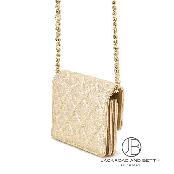 CHANEL シャネル マトラッセ カメリア ミニ チェーン ウォレット ゴールド AP2322 中古 バッグ/財布/小物 : ジャックロード ...