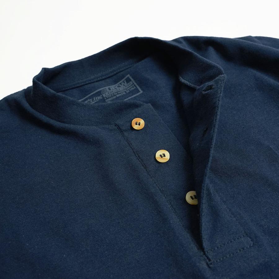 UNION LINE ユニオンライン 長袖 ヘンリーネック Tシャツ メンズ S-XXL 10667 アメリカ製 米国製 ロンT 6.2オンス ...
