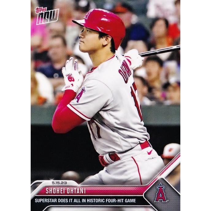 294【大谷翔平/エンゼルス】2023 MLB TOPPS NOW [2023.5.15] 先発投手として今季5勝目、HRを含む5打数4安打3打点を記録(PR:5206) : スポーツカード ...