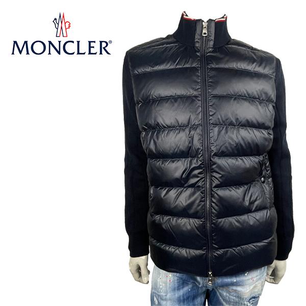 MONCLER モンクレール ライト ダウン ジャケット メンズ 9B00001M1509 NVY M L XL CARDIGANTRICOT ニットダウン カーディガン ブルゾン 並行輸入品 ...