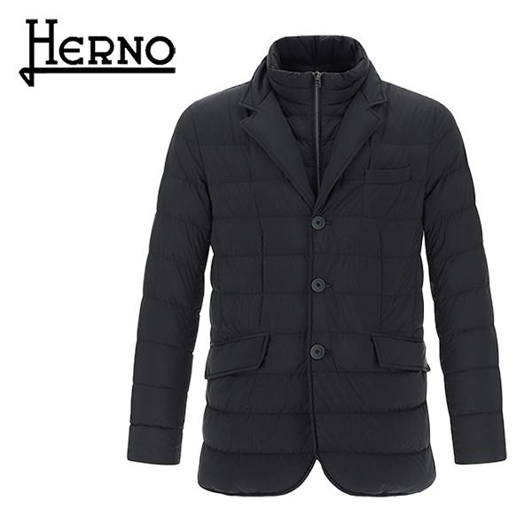 HERNO ヘルノ ダウンジャケット メンズ PI001ULE19288 La Giacca BLK 46 48 50 ブラック NERO スリムフィット 撥水加工 並行輸入品 : fo ...