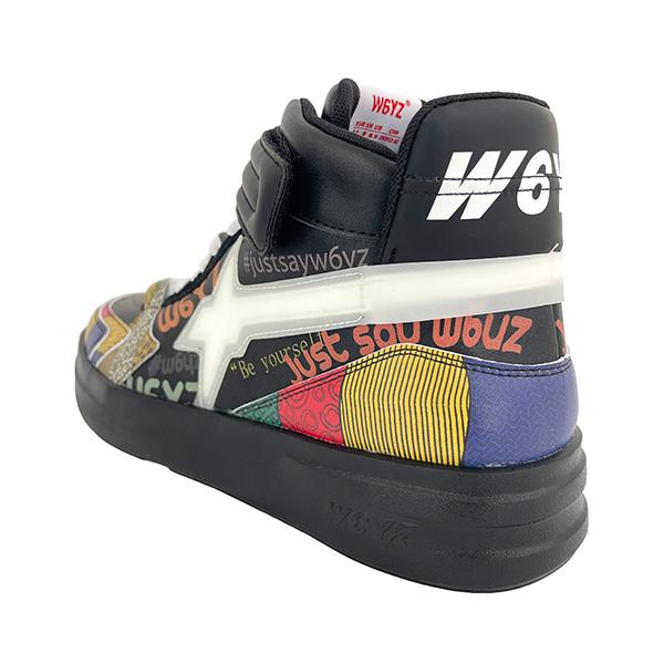 W6YZ(シューズ) W6YZ ウィズ ハイカット レザースニーカー メンズ Q-2018191-02-1A18 BLK 41-43 WIZZ COMIX 厚底 safari LEON掲載 ...