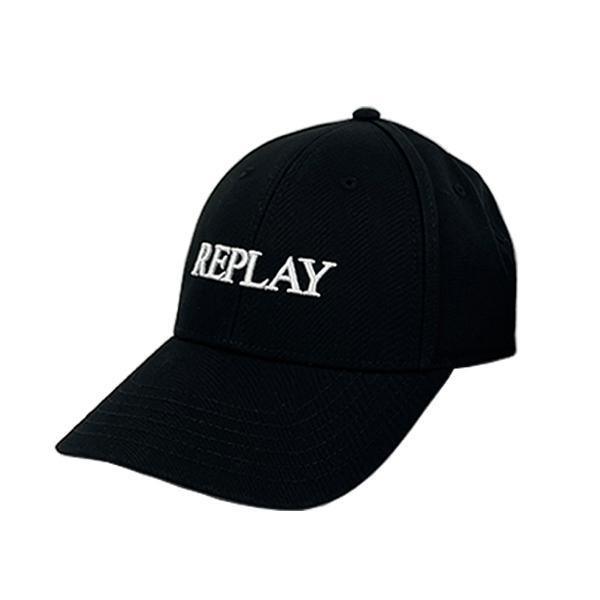 REPLAY リプレイ ベースボールキャップ ユニセックス AX4161.002.A0113 WHT BLK F ホワイト ブラック CAP ...