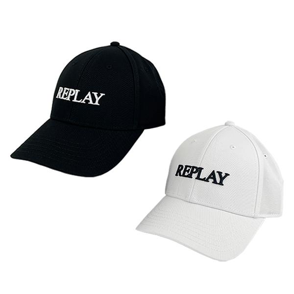 REPLAY リプレイ ベースボールキャップ ユニセックス AX4161.002.A0113 WHT BLK F ホワイト ブラック CAP ...