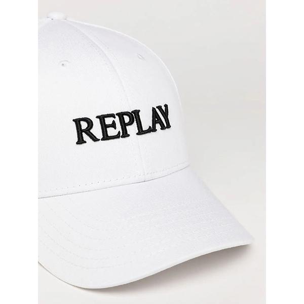 REPLAY リプレイ ベースボールキャップ ユニセックス AX4161.002.A0113 WHT BLK F ホワイト ブラック CAP ...