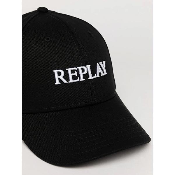 REPLAY リプレイ ベースボールキャップ ユニセックス AX4161.002.A0113 WHT BLK F ホワイト ブラック CAP ...