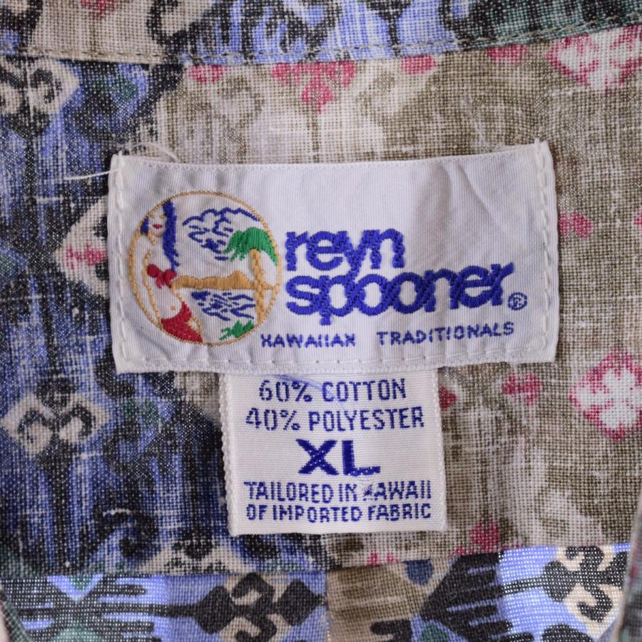 reyn spooner 古着 90年代 レインスプーナー REYNSPOONER 水着タグ ビキニタグ 総柄 ハワイアンアロハシャツ メンズXL ヴィンテージ /eaa335033 ...