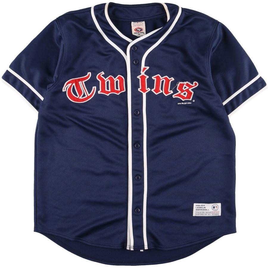 古着 TRUE FAN MLB MINNESOTA TWINS ミネソタツインズ ゲームシャツ ベースボールシャツ メンズL /eaa358606 【SS2409_30 ...