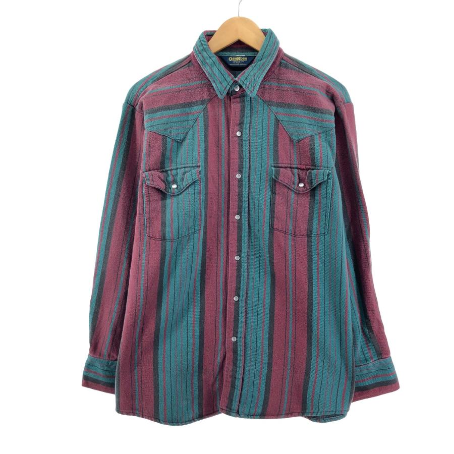 OSHKOSH 古着 オシュコシュ Osh kosh ストライプ柄 長袖 ウエスタンシャツ フランネルシャツ メンズXL /eaa376811 ss2501_50 : 古着屋JAM - 通販 ...