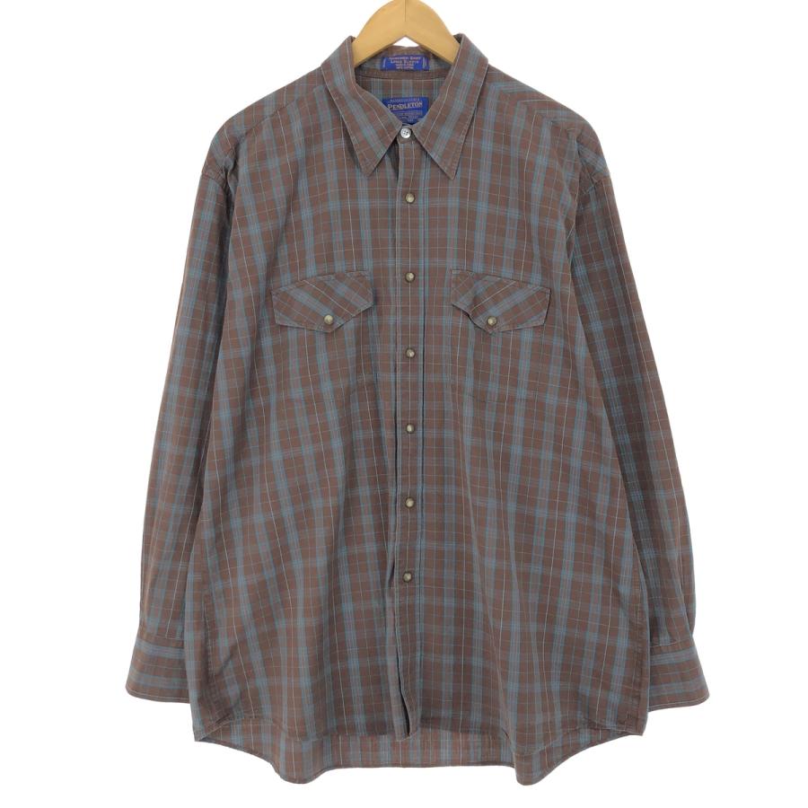 PENDLETON（ペンドルトン） 古着 00年代 チェック柄 長袖 ウエスタンシャツ メンズXL /eaa422621 ss2503_30 : 古着屋JAM - 通販 - Yahoo!ショッピング