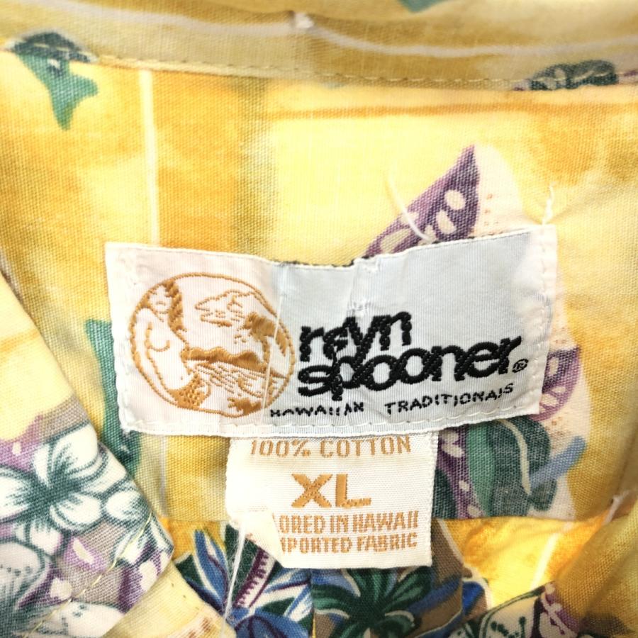reyn spooner 古着 80年代 レインスプーナー 金タグ ヌードタグ 総柄 プルオーバー ボタンダウン ハワイアンアロハシャツ メンズXL /eaa451108 【SS2409_10 ...