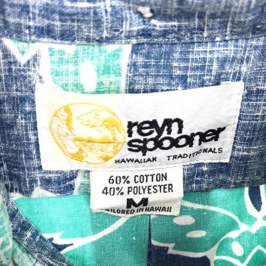 reyn spooner 古着 80年代 レインスプーナー 金タグ ヌードタグ 総柄 プルオーバー ボタンダウン ハワイアンアロハシャツ メンズM /eaa451115 【SS2409_10 ...