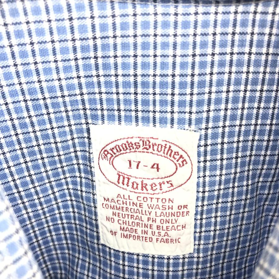 BROOKS BROTHERS 古着 90年代 ブルックスブラザーズ Brooks Brothers MAKERS 半袖 ボタンダウン チェックシャツ USA製 メンズXL ヴィンテージ ...