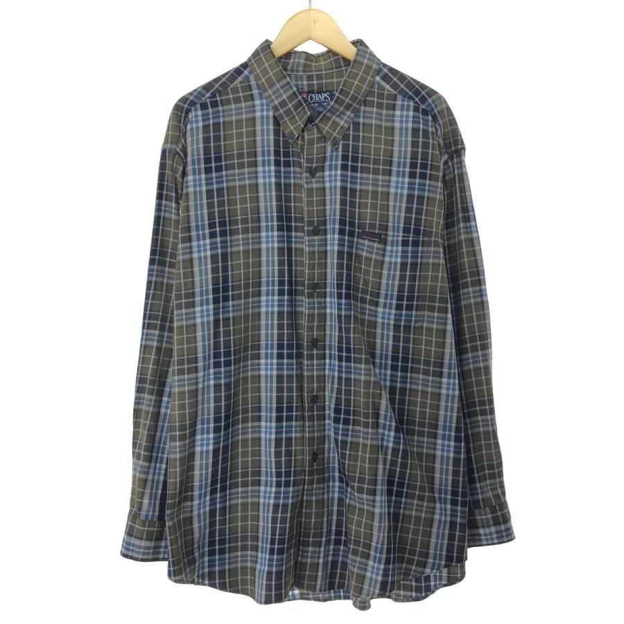 古着 90年代 ラルフローレン Ralph Lauren CHAPS チャップス 長袖 ボタンダウンチェックシャツ メンズXXL ヴィンテージ /eaa457672 ss2503_30 ...