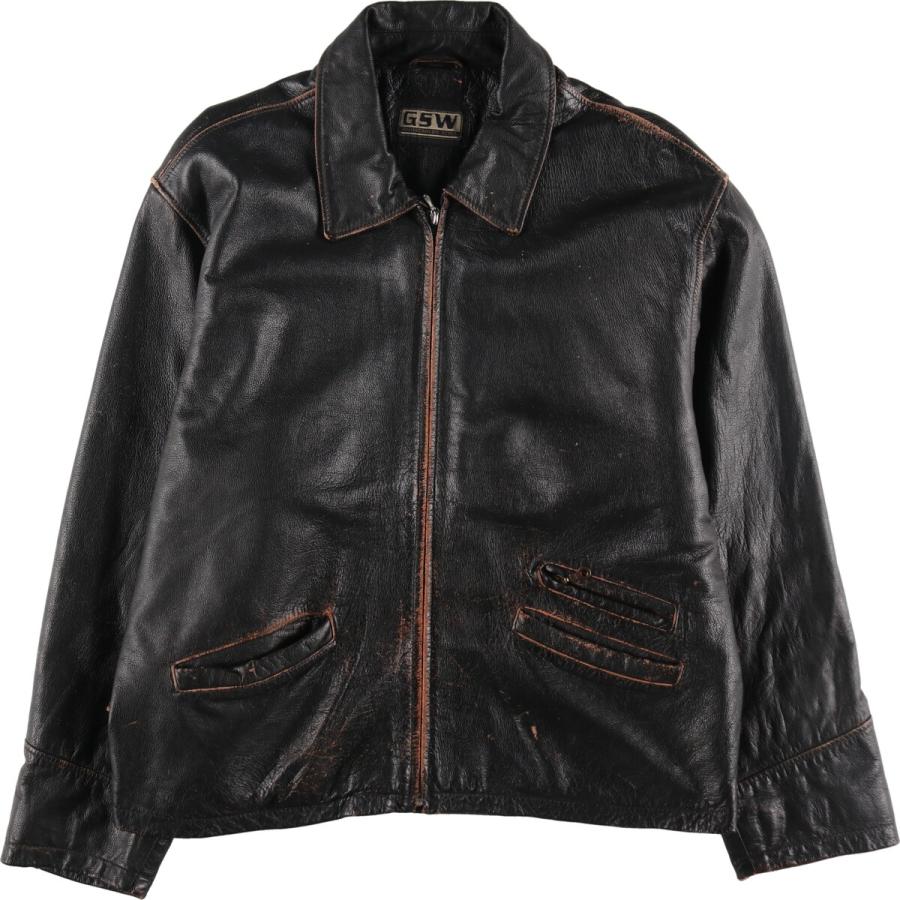 古着 GSW レザーブルゾンタイプ メンズM相当 /eaa476462 : 古着屋JAM - 通販 - Yahoo!ショッピング