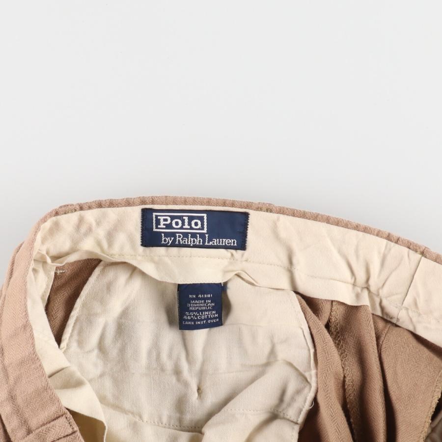 古着 ラルフローレン Ralph Lauren POLO by ツータック リネン 古着 ラルフローレン Ralph Lauren POLO by ツータック リネン