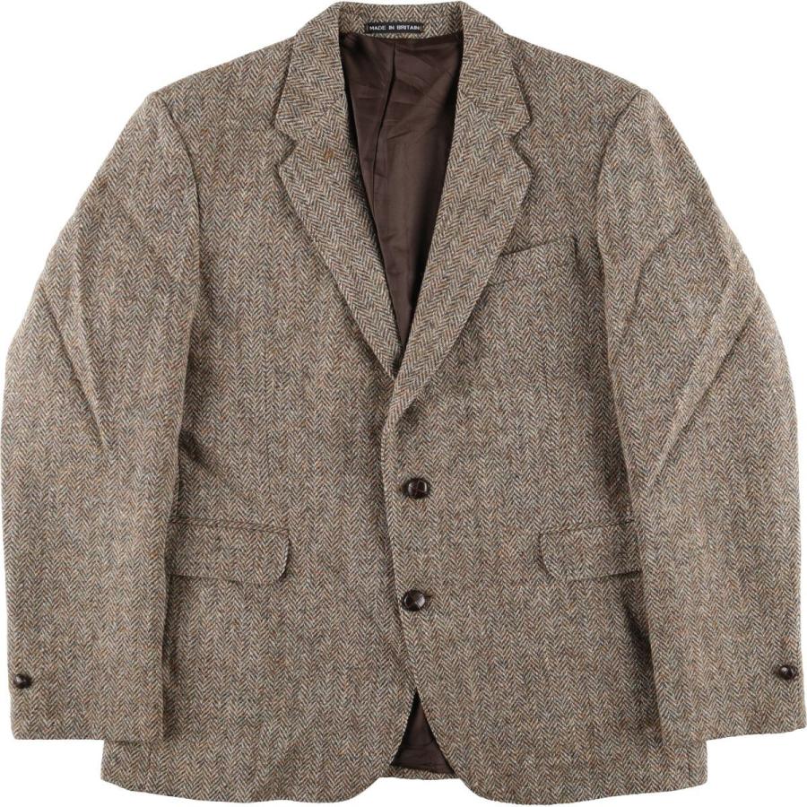 古着 JAMES PRINGLE Harris Tweed ハリスツイード ヘリンボーン ウールテーラードジャケット 英国製 メンズL相当 ...