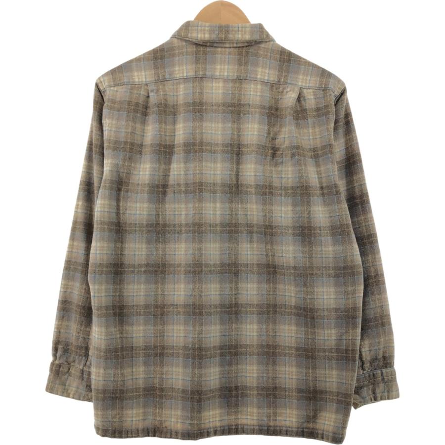 古着 70年代 ペンドルトン PENDLETON ボードシャツ チェック柄 オープンカラー ウールボックスシャツ USA製 メンズL相当 /eaa507065 : eaa507065 : 古着 ...