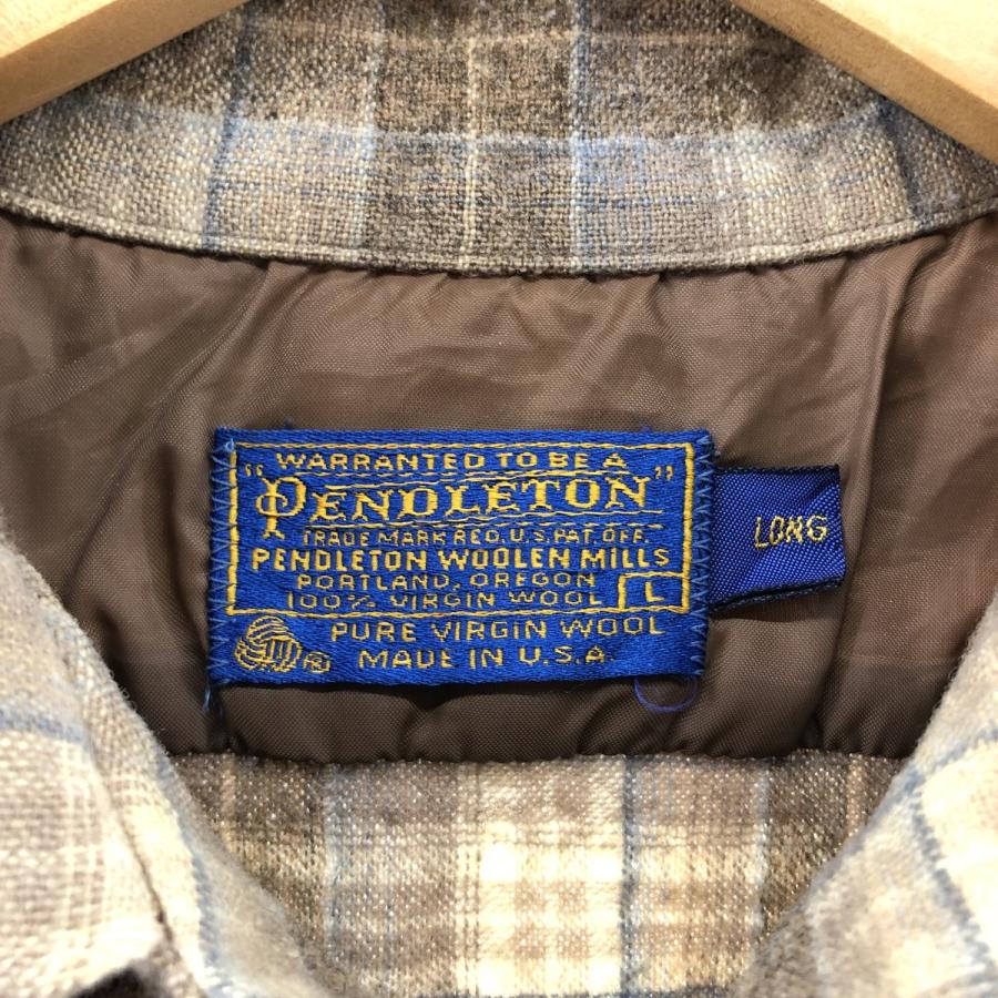 PENDLETON 古着 70年代 ペンドルトン ボードシャツ チェック柄 オープンカラー ウールボックスシャツ USA製 メンズL相当 /eaa507065 : 古着屋JAM - 通販 ...