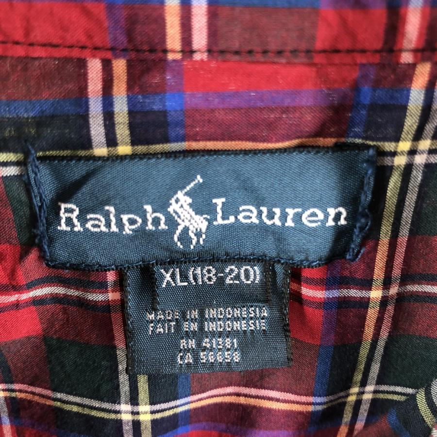 古着 ラルフローレン Ralph Lauren タータンチェック 長袖 ボタンダウンチェックシャツ レディースM相当 /eaa524040 ...