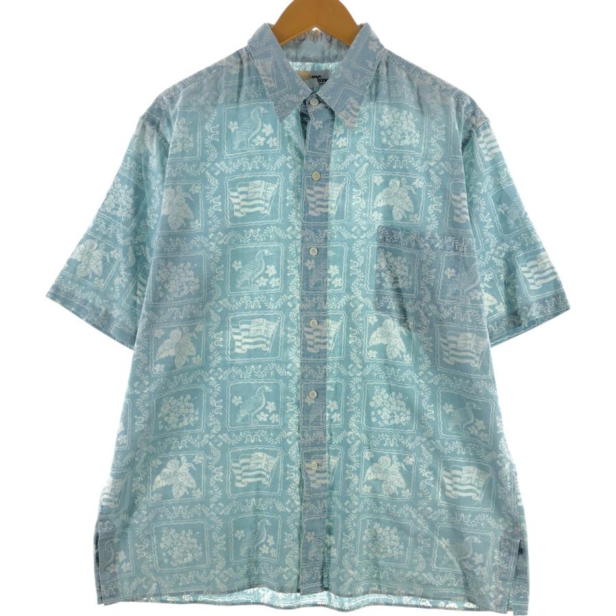 reyn spooner 古着 70~80年代 レインスプーナー 金タグ 総柄 ラハイナセーラー ハワイアンアロハシャツ ボックスシャツ ハワイ製 メンズXL /eaa543187 : 古着屋 ...