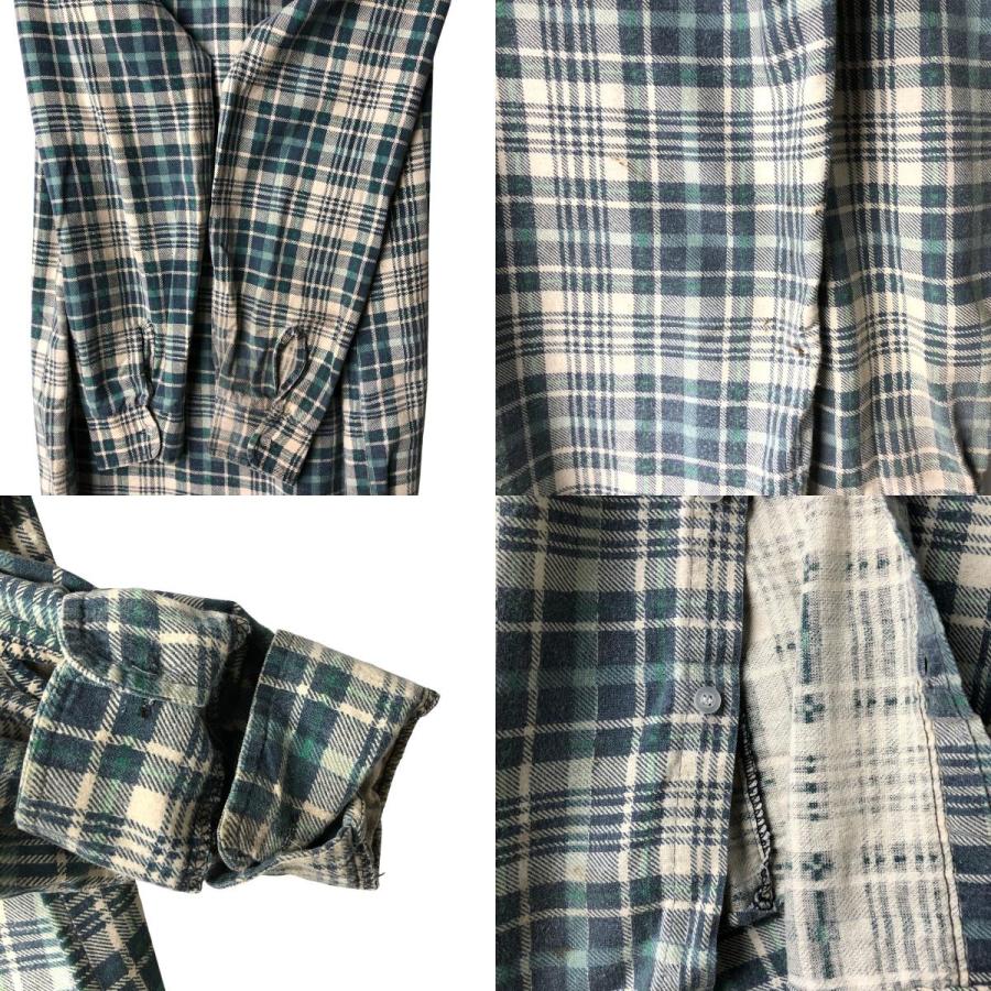 古着 ~90年代 OZARK TRAIL 長袖 プリントネルチェックシャツ メンズL