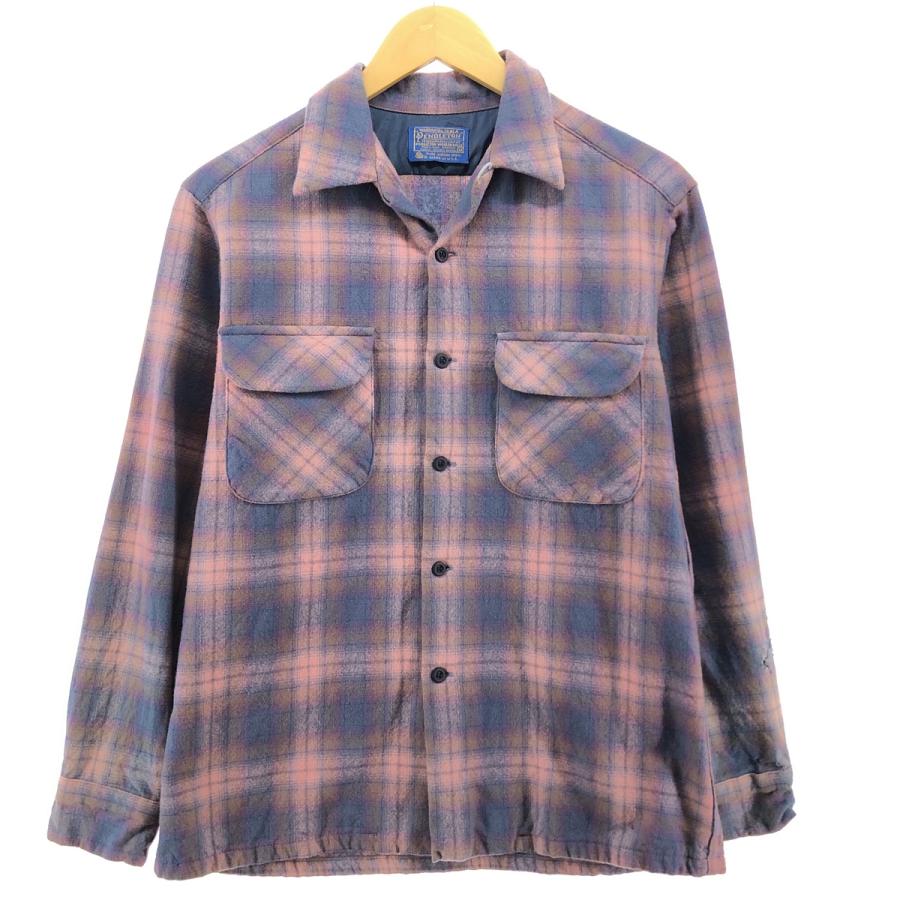 PENDLETON 古着 訳あり特価 70年代 ペンドルトン ボードシャツ オンブレチェック オープンカラー ウールボックスシャツ USA製 メンズM相当 /evb007440 : 古着屋 ...
