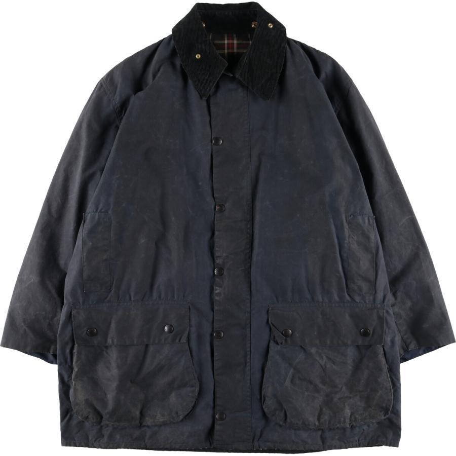 古着 80~90年代 バブアー Barbour BORDER ボーダー 旧3ワラント ワックスコットン オイルドジャケット 英国製 C46 メンズXL相当 /evb007738 ss2503 ...