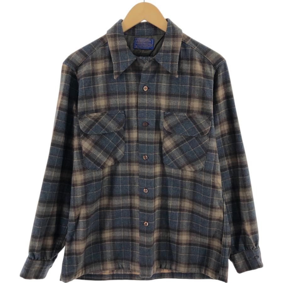 PENDLETON（ペンドルトン） 古着 70年代 ボードシャツ チェック柄 オープンカラー ウールボックスシャツ USA製 メンズM相当 ヴィンテージ /evb009535 : 古着屋JAM ...