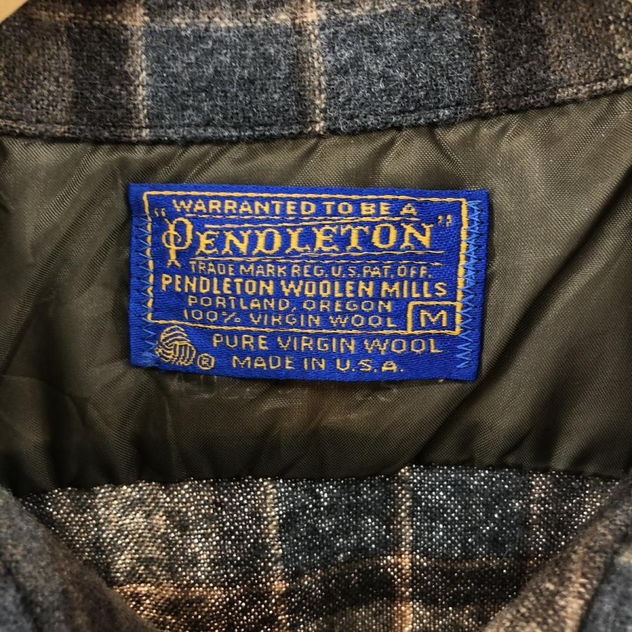 PENDLETON（ペンドルトン） 古着 70年代 ボードシャツ チェック柄 オープンカラー ウールボックスシャツ USA製 メンズM相当 ヴィンテージ /evb009535 : 古着屋JAM ...