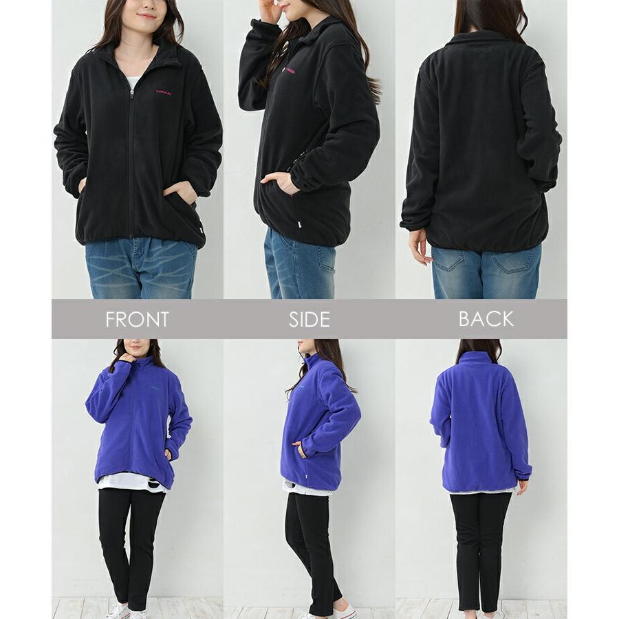 フリースジャケット 大きいサイズ レディース 長袖 ZIP UVカット HEAD スポーツウェア アウター M LL 3L 4L : cha-aw-jk0275 : 大きいサイズレディース ...